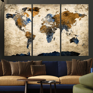 World Map Wall Art – MyGreatCanvas | Canvas Wall Art Prints | Photo ...